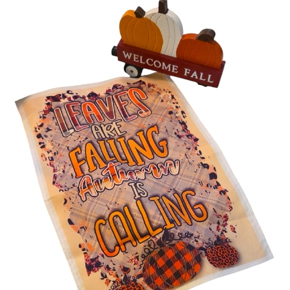 various | Holiday | Autumn Welcome Fall Decor Set Orange White Brown ...